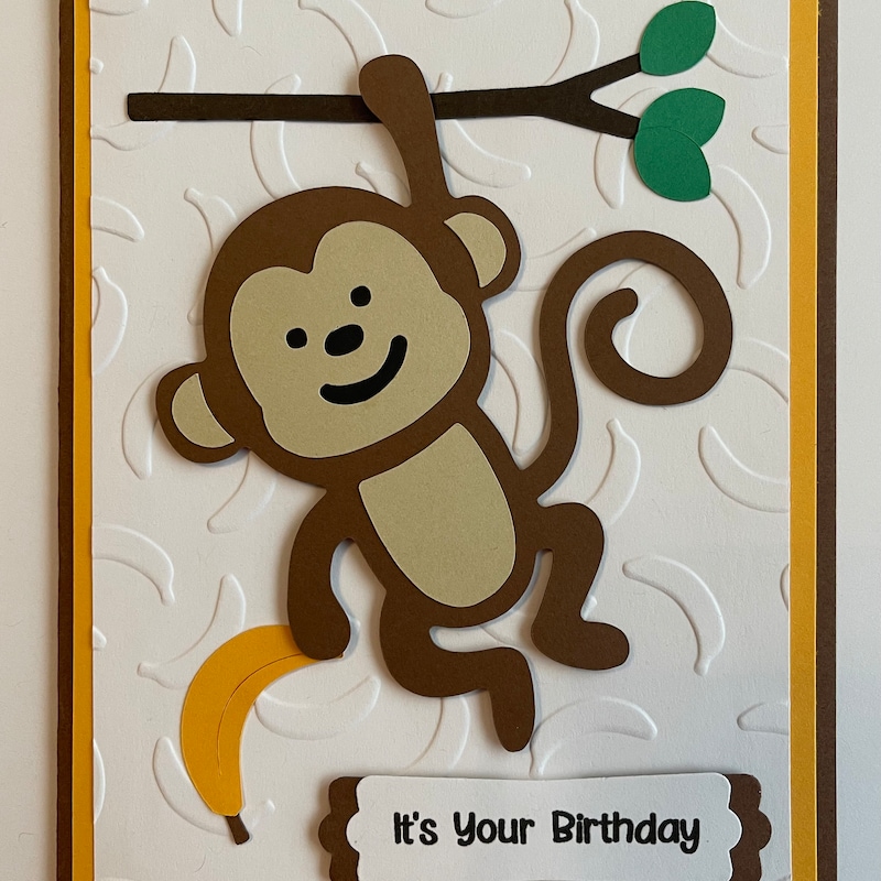 Birthday Card Monkey 2 - Etsy