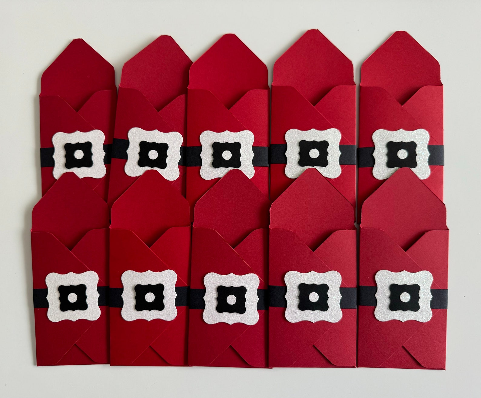 Set of 10 Christmas Santa Suit Treat Pockets, Party Favors, Merry ...