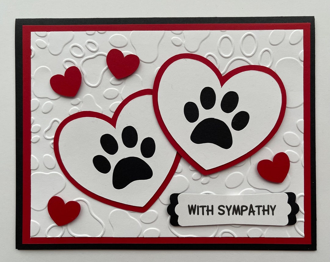 Dog Loss Sympathy A2 Card, Fur Baby, Handmade - Etsy