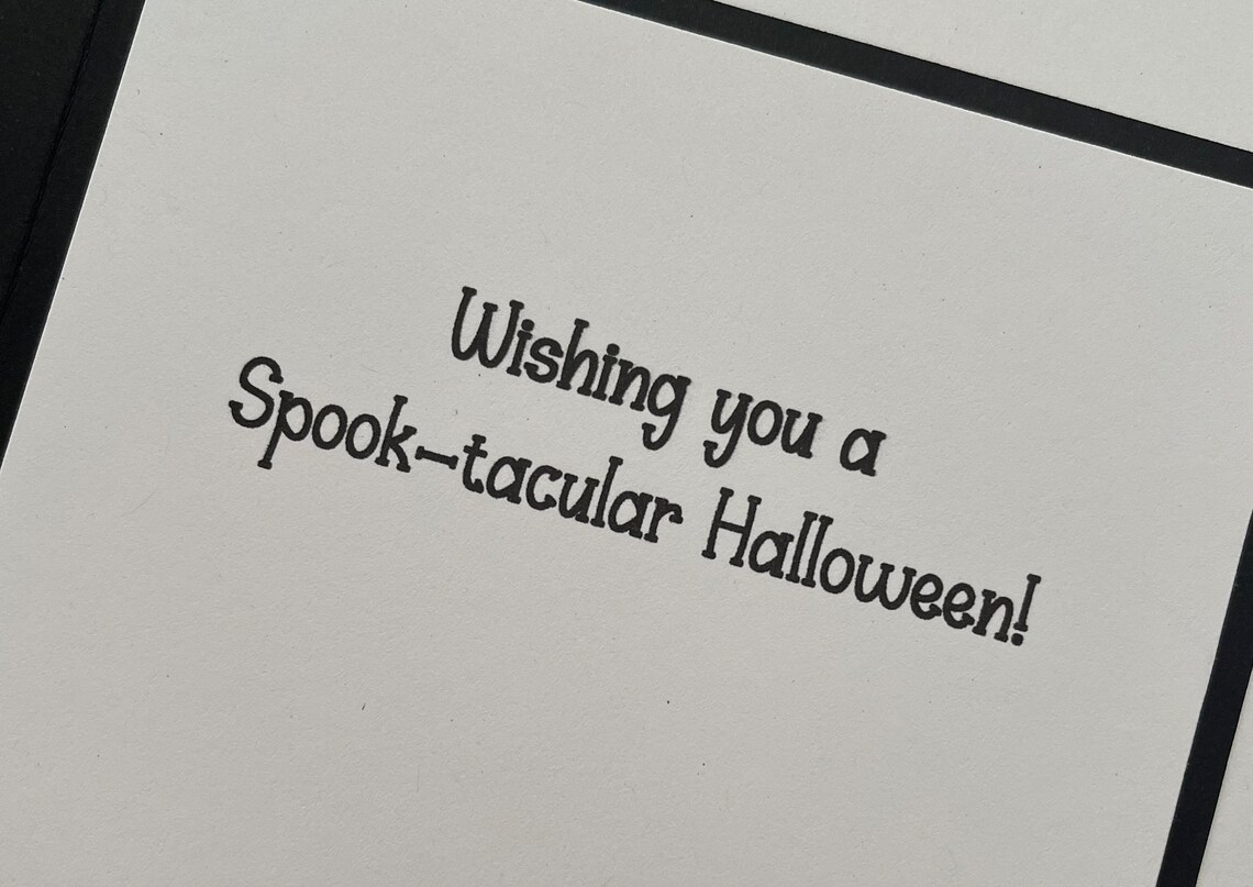 Halloween Ghost A2 Card, Ghostly Greetings, Handmade - Etsy