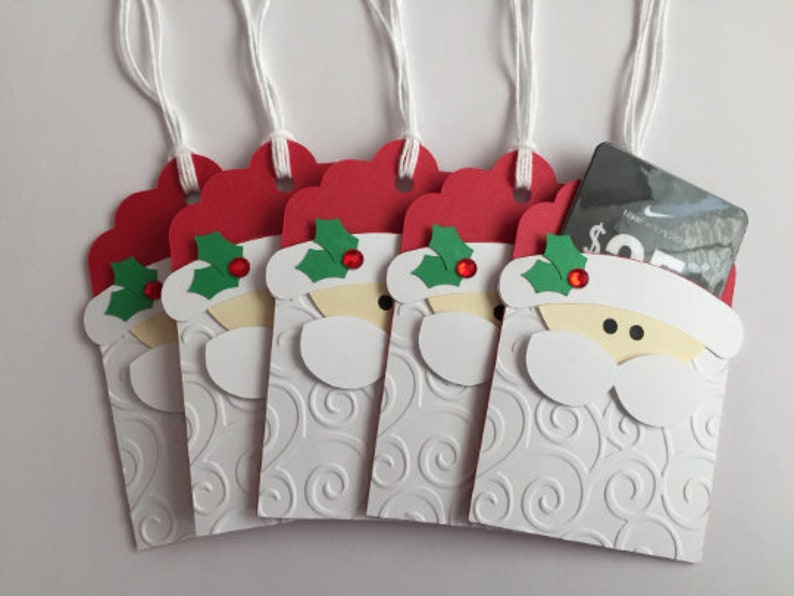 Santa Gift Card Holders, Set of 5, Handmade - Etsy