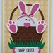 Easter "bunny in Basket" A2 Card, Spring, Handmade - Etsy