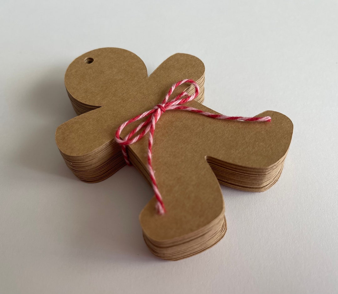Set of 50 Gingerbread Men Tags, Handmade, Christmas, Gift Tags - Etsy