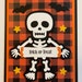 Halloween "skeleton" A2 Card, Handmade, Trick or Treat, Happy Halloween ...