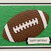 Football Birthday A2 Card, Happy Birthday, Football Player, Handmade - Etsy