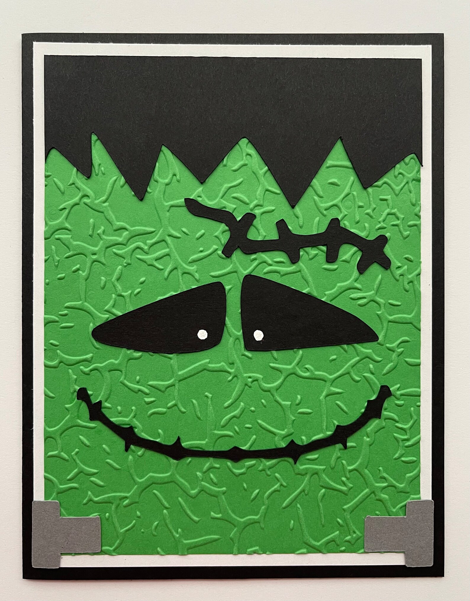 Halloween "frankenstein" A2 Card, Creepy, Scary, Handmade - Etsy