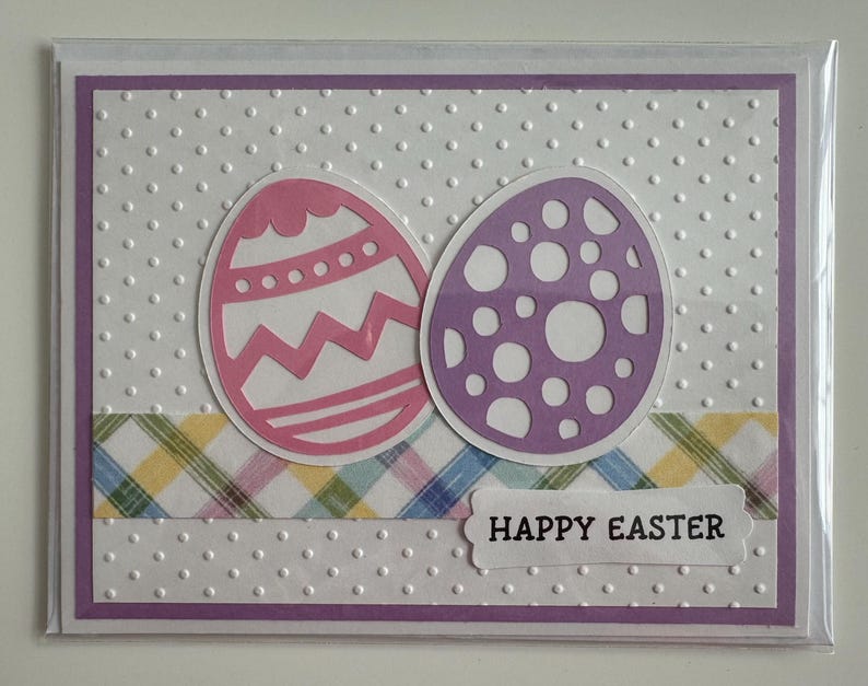 DIY Set of 10 Easter Card Kit, Easter Eggs, 1 Sample + Supplies for 9 ...