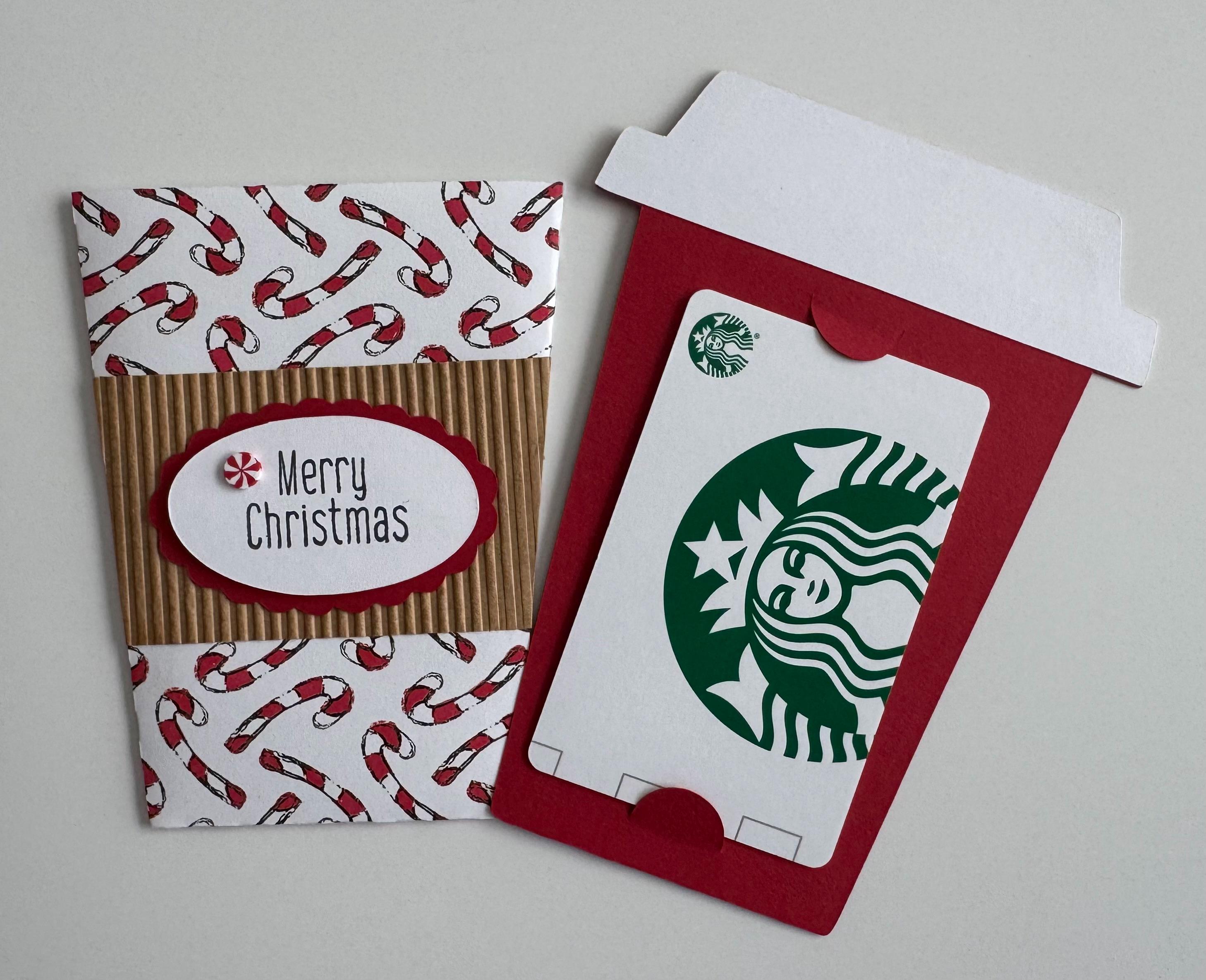 Coffee "candy Cane" Gift Card Holder, Handmade, Christmas, Treat, Java ...
