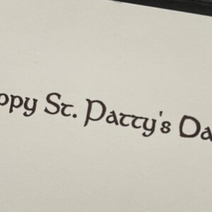 St. Patty's Day A2 Card, Leprechaun Hat, Shamrock, Green, Lucky ...