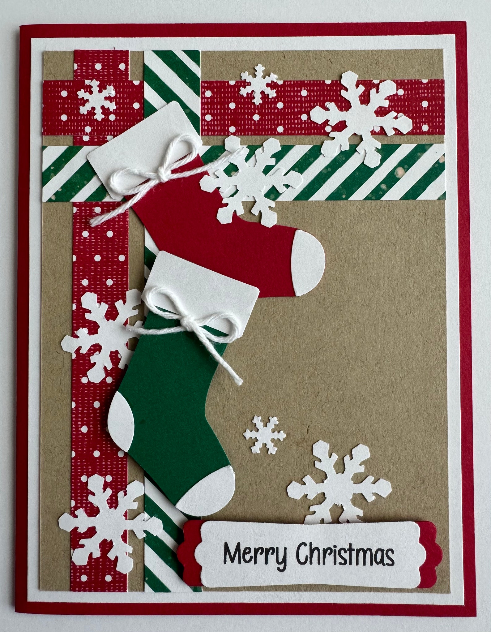 Christmas Stocking A2 Card, Handmade, Stampin Up, Merry Christmas, Xmas ...