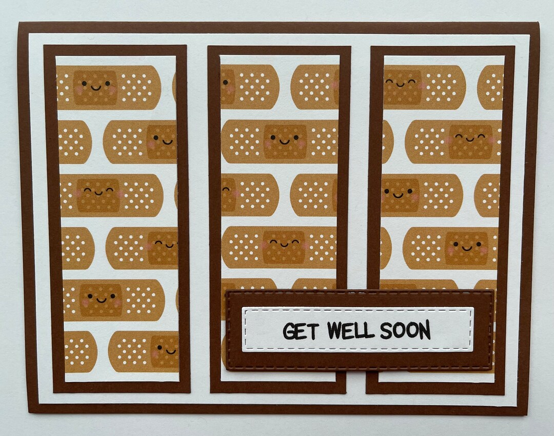 Get Well A2 Card, Band Aid, Sick - Etsy