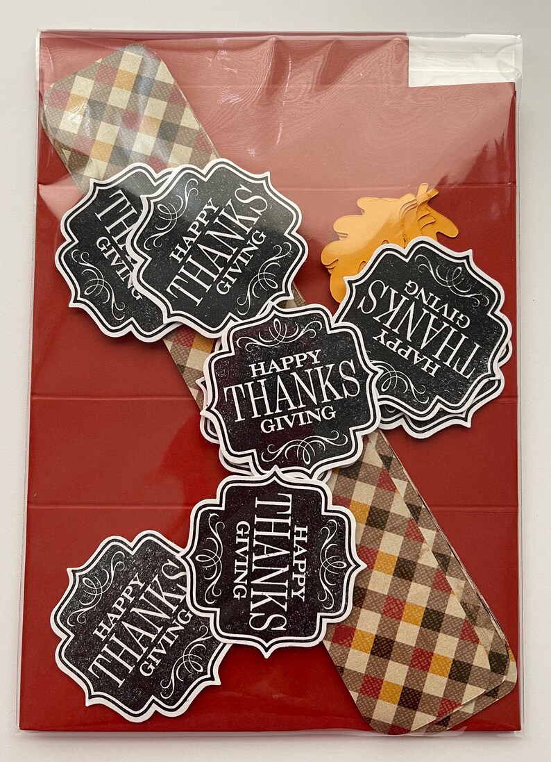 Thanksgiving Set of 8 Treat Bag KITS, Give Thanks, Table Settings ...