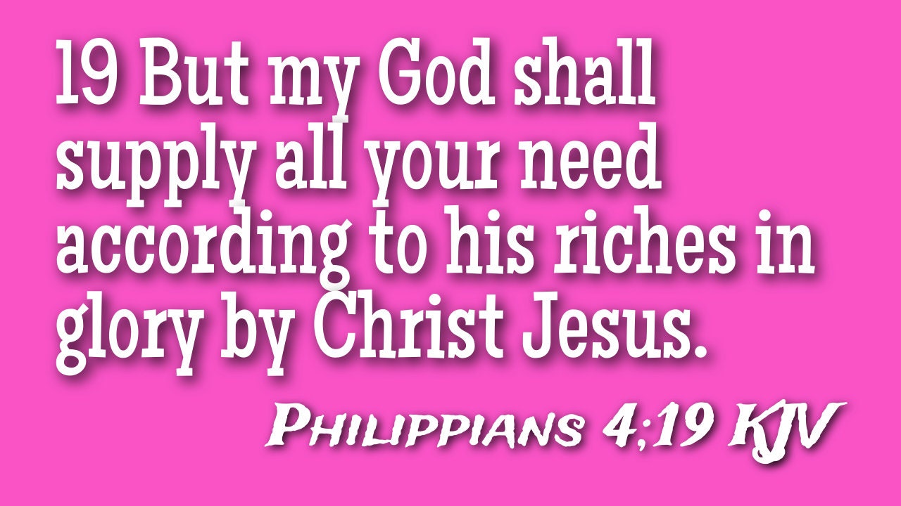Philippians 4;19 KJV - Etsy