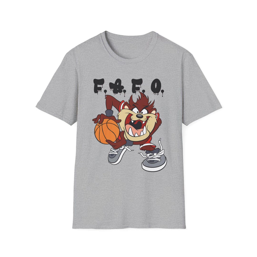 Funny Taz Basketball Tee, Looney Tunes Shirt, Cool Cartoon Tee, Trendy ...