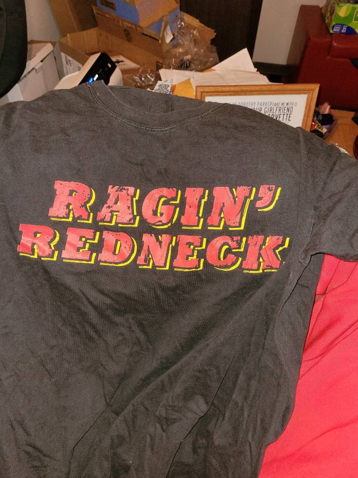 WWF Stone Cold Ragin' Redneck Texas Flag Steve Austin Vintage Shirt EUC ...
