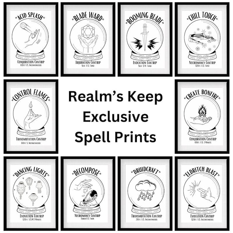 2024 Dnd Spell Cards - Etsy
