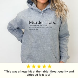 Murder Hobo DND Hoodie - Black Font - Etsy
