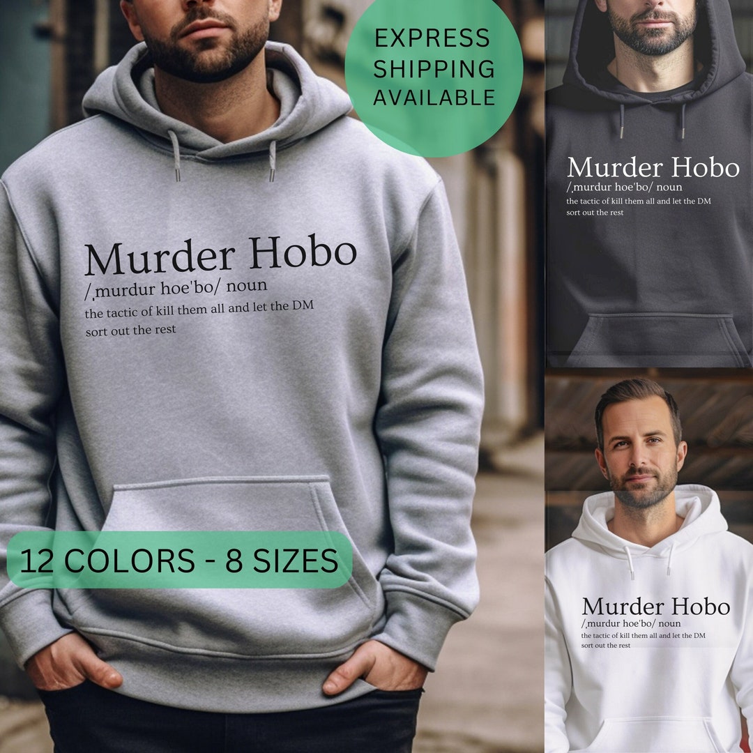 Murder Hobo DND Hoodie - Black Font - Etsy