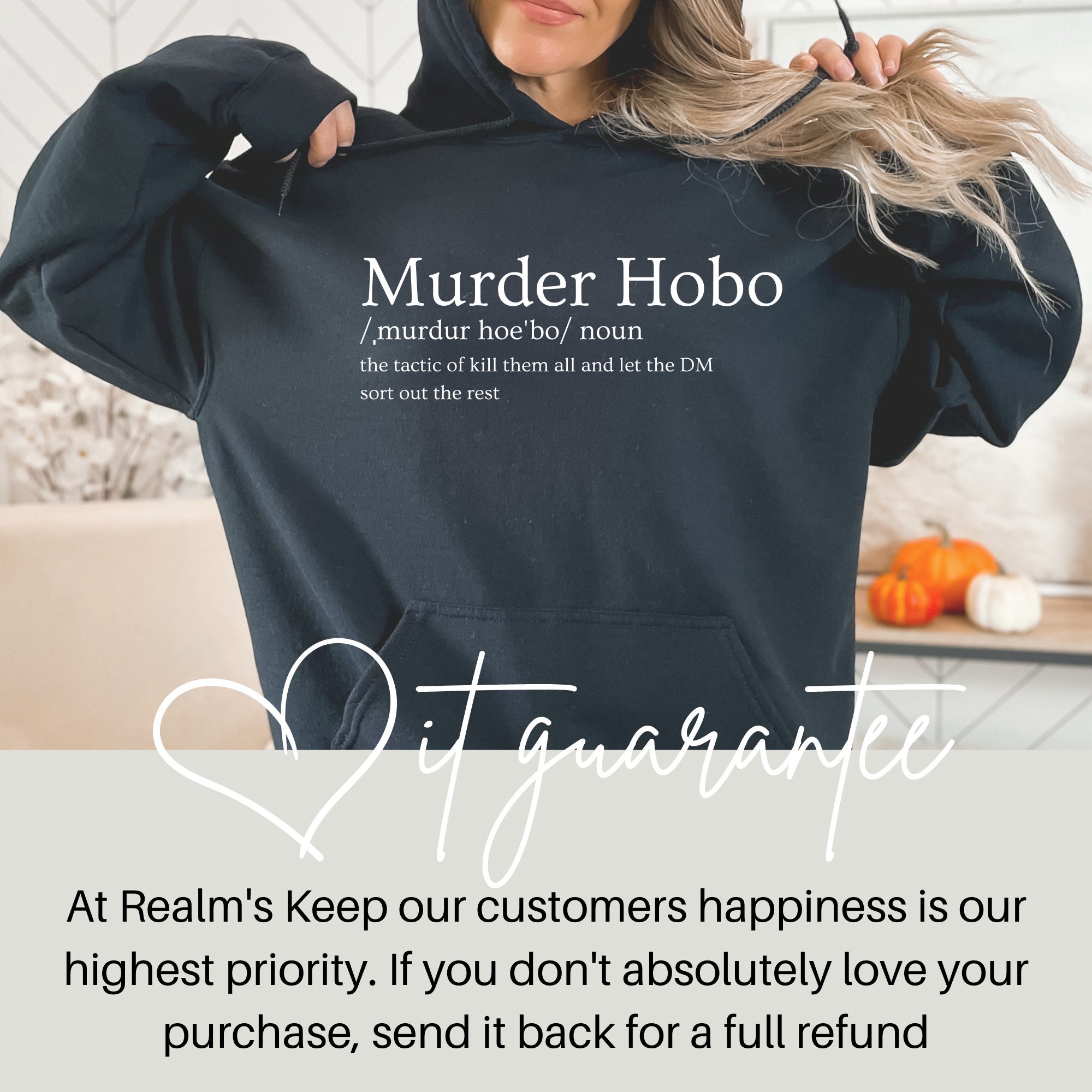 Murder Hobo DND Hoodie Black Font - Etsy