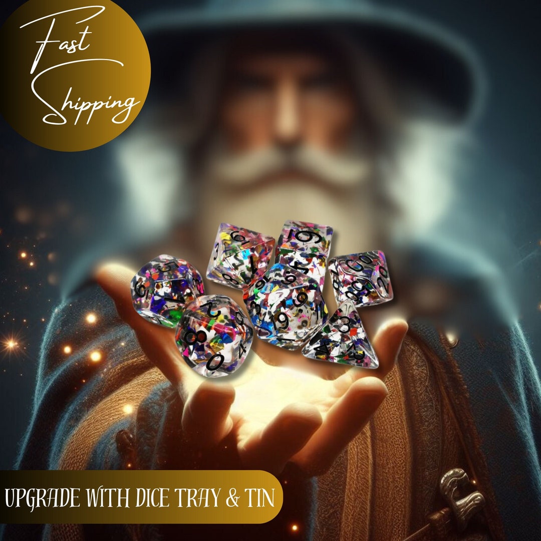 Metallic Foil Confetti Dice Set - Etsy