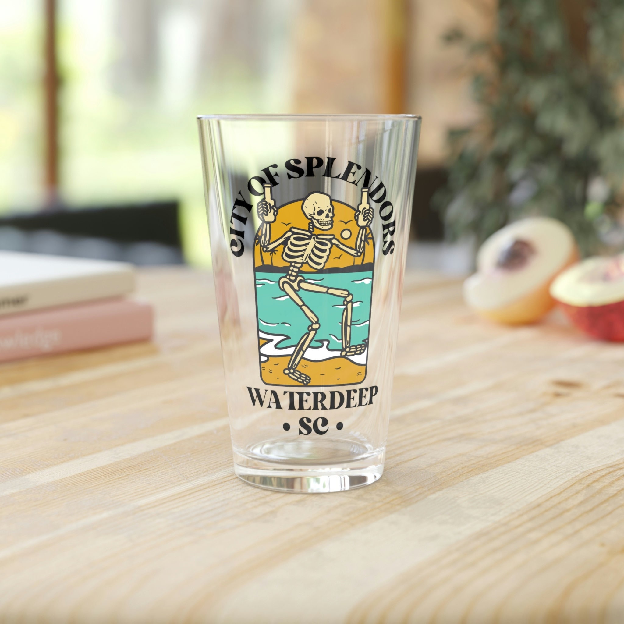 DND Pint Glass Waterdeep, Sword Coast - City of the Dead - 16oz - Etsy