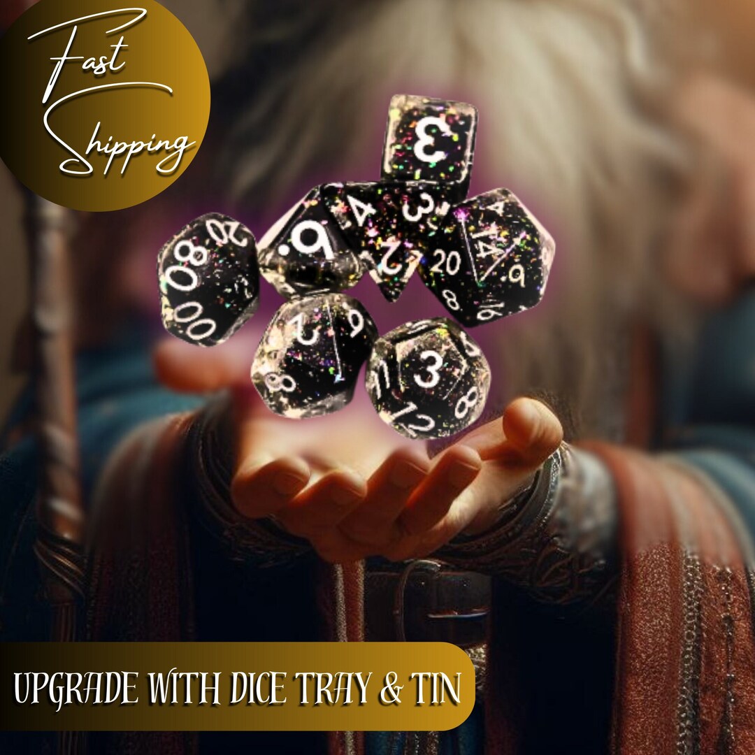 Astral Abyss Glitter Dice Set, Dungeons and Dragons Gift Idea, TTRPG ...