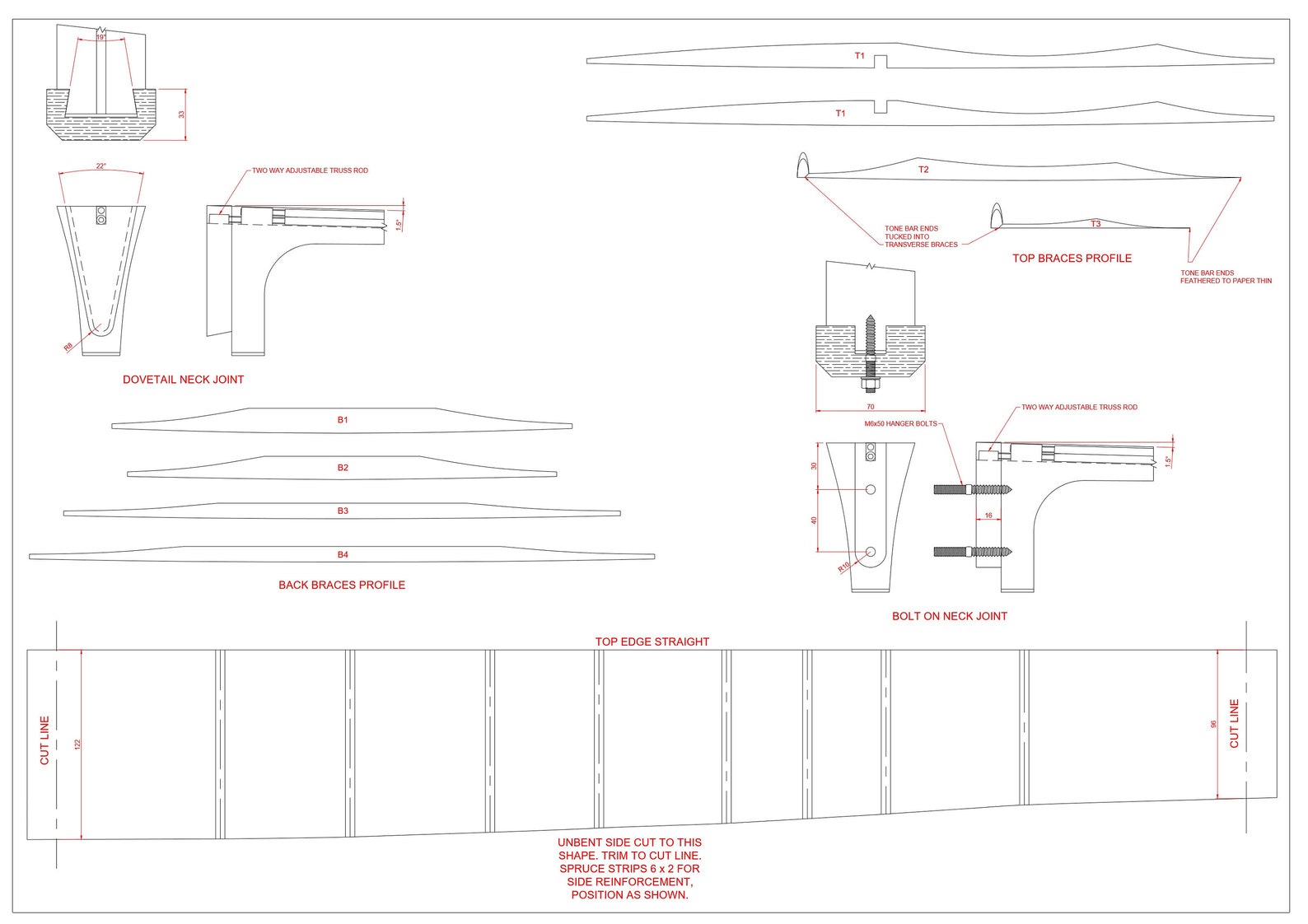 Dreadnought Acoustic Guitar Plans. Self Build Project. - Etsy