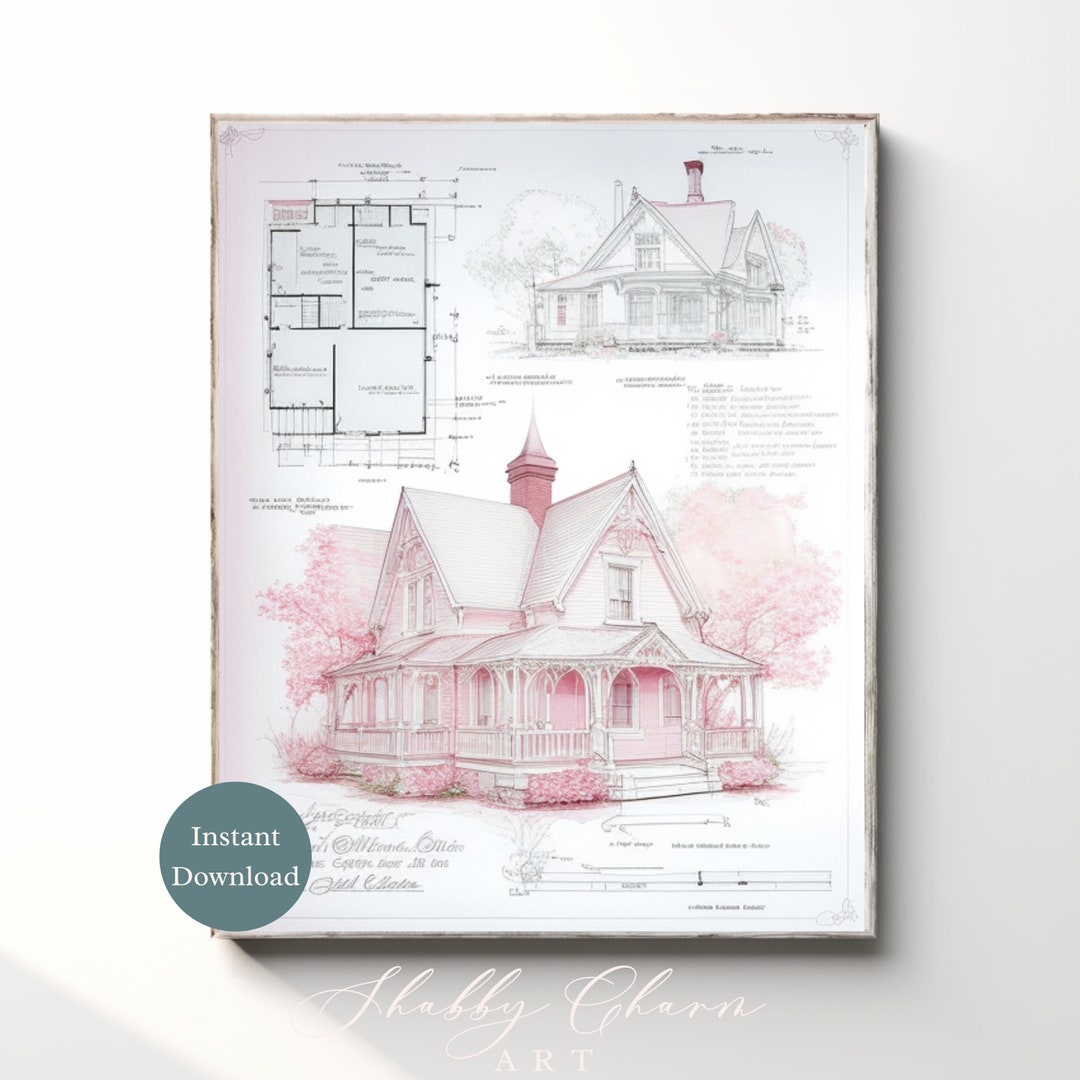 Shabby Chic Cottage Building Diagram Shabby Chic House Plans Vintage ...