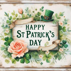 Shabby Chic St Patrick's Day Clipart Bundle Rustic Clover Bucket ...