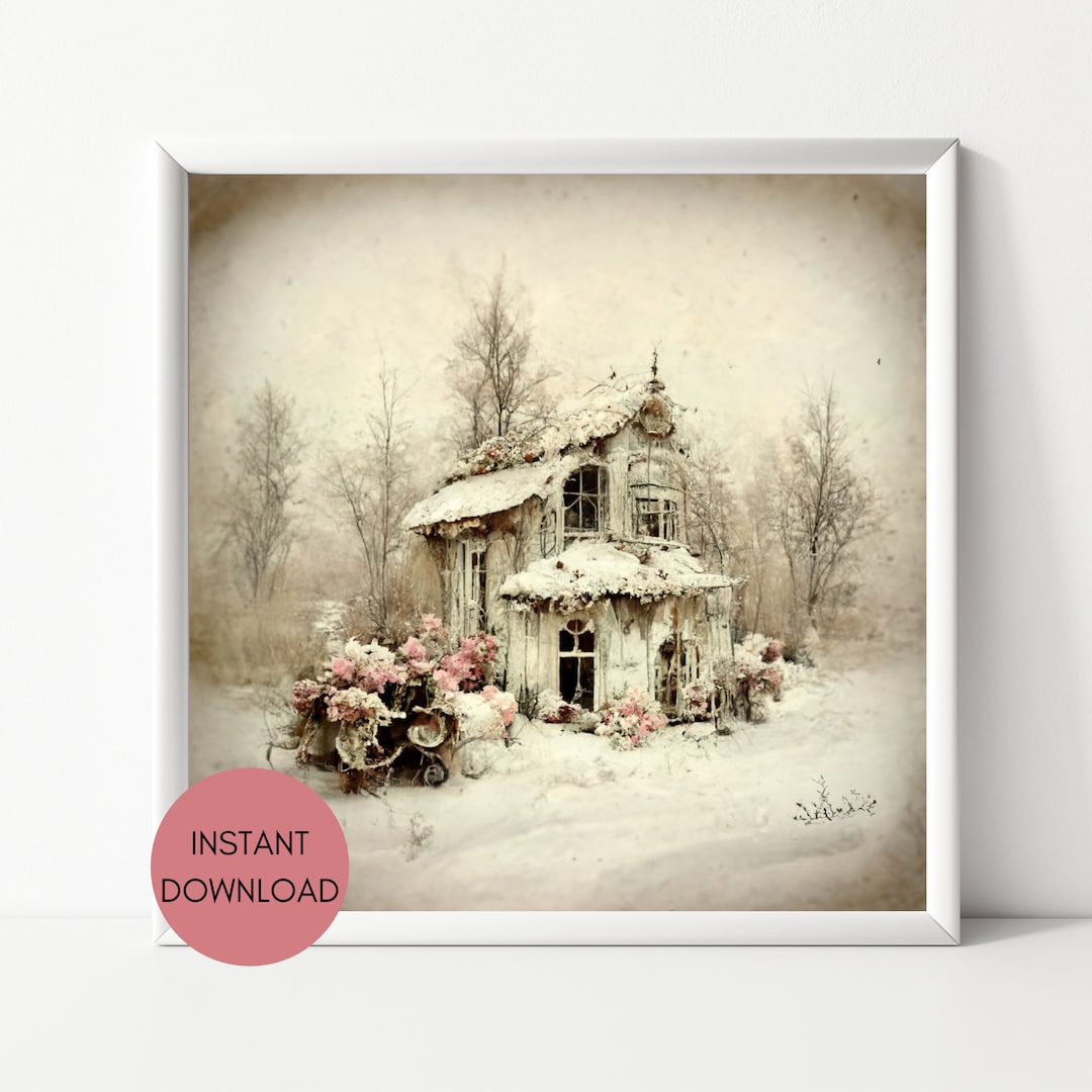 Vintage Winter Scene Wall Art at Mason Mullan blog