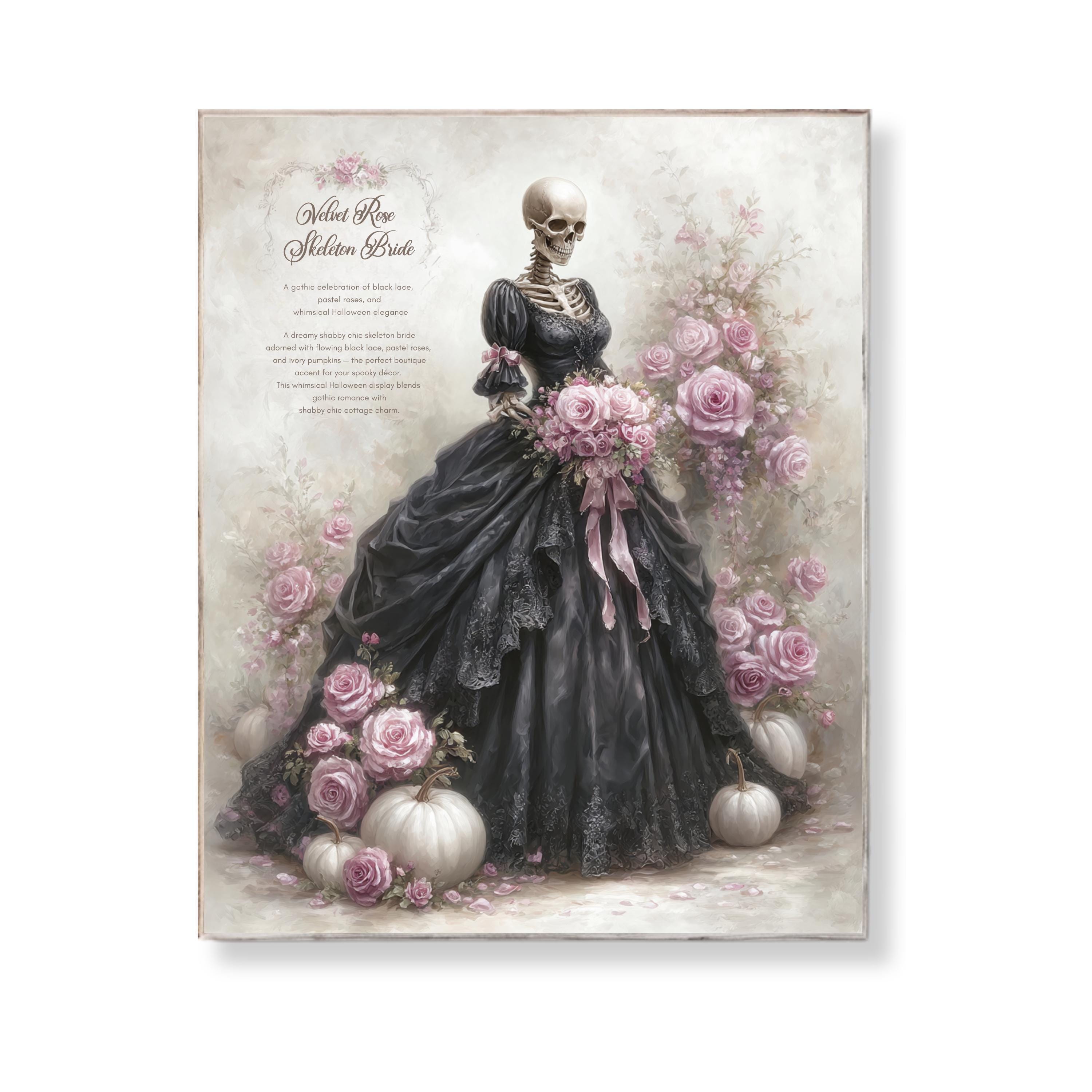 Gothic Princess Style Skeleton Bride Art: Gothic Halloween Shabby Chic ...