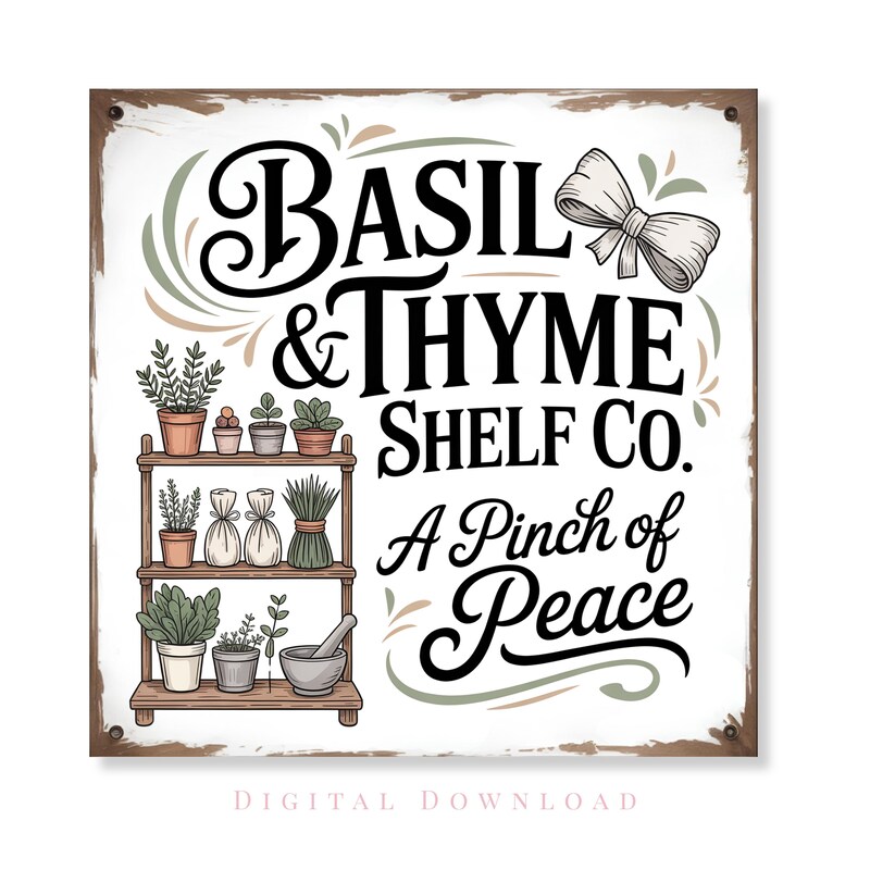 Thyme Sign - Etsy