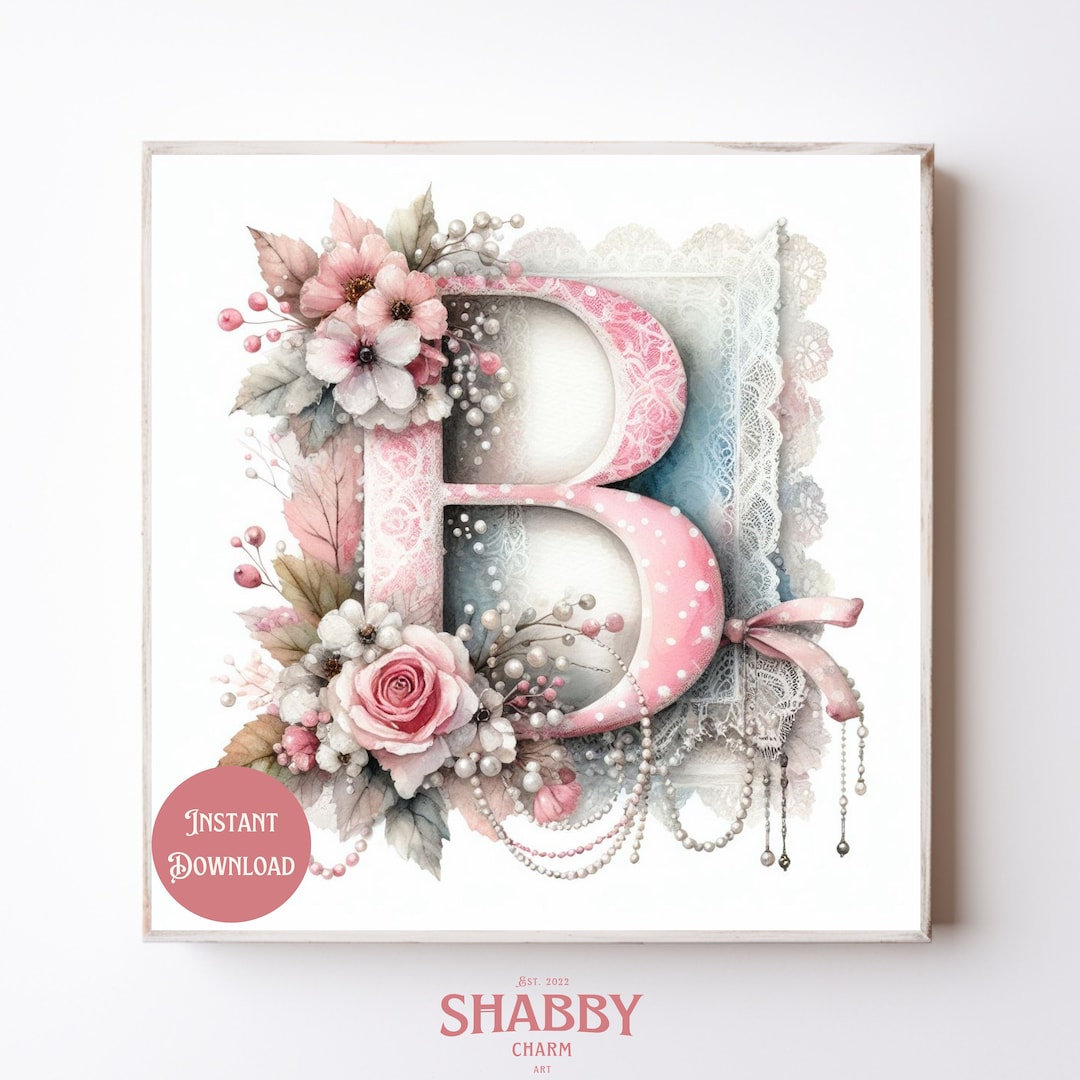 Letter B Wall Decor Letter B Decoration Monogram Wall Art Initial Wall ...