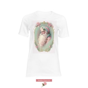 Pink Retro Santa 8 X 10 Christmas Print Pink Vintage Santa Cottage Core ...