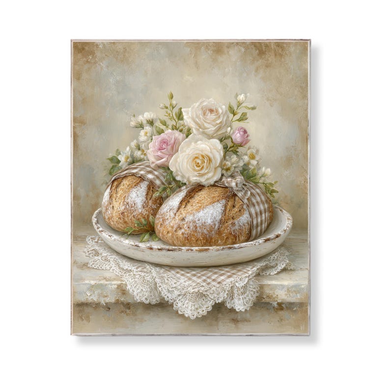 Shabby Chic Bread Wall Art Printable Vintage French Bakery Sign Rustic ...