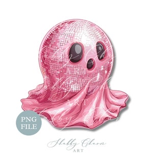 Disco Ghost Png Sublimation Design Pink Halloween Png Pumpkin Season ...
