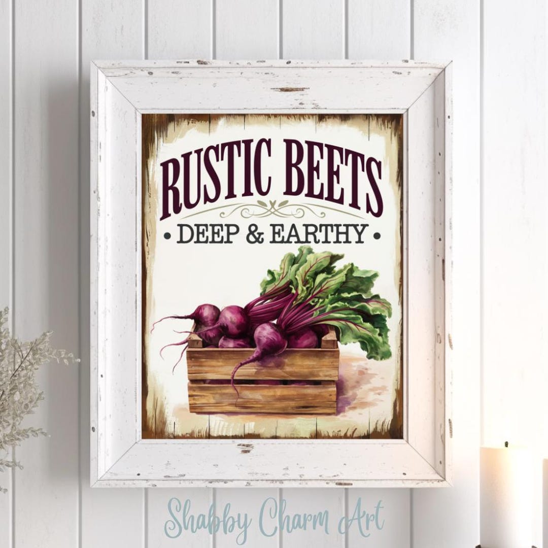Rustic Beets Farmhouse Kitchen Sign Primitive Retro Country Garden ...