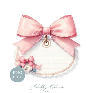 Coquette Pink Name Tag With a Bow Cute School Png School Png for Shirt ...