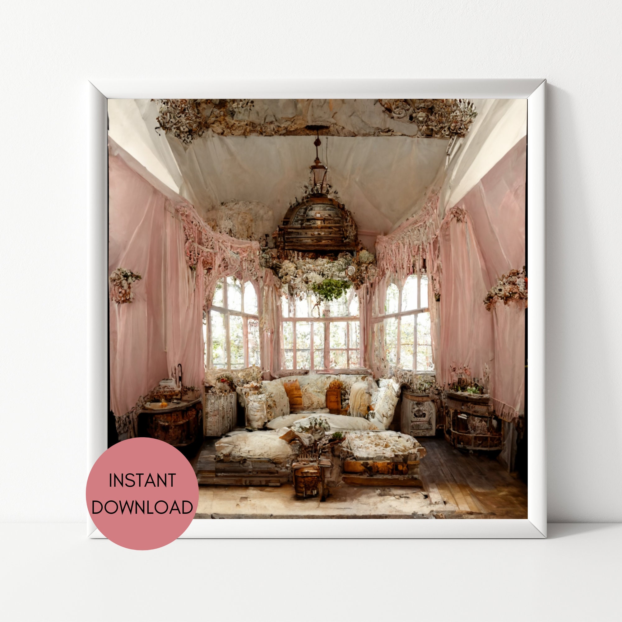 Pink Victorian Bedroom