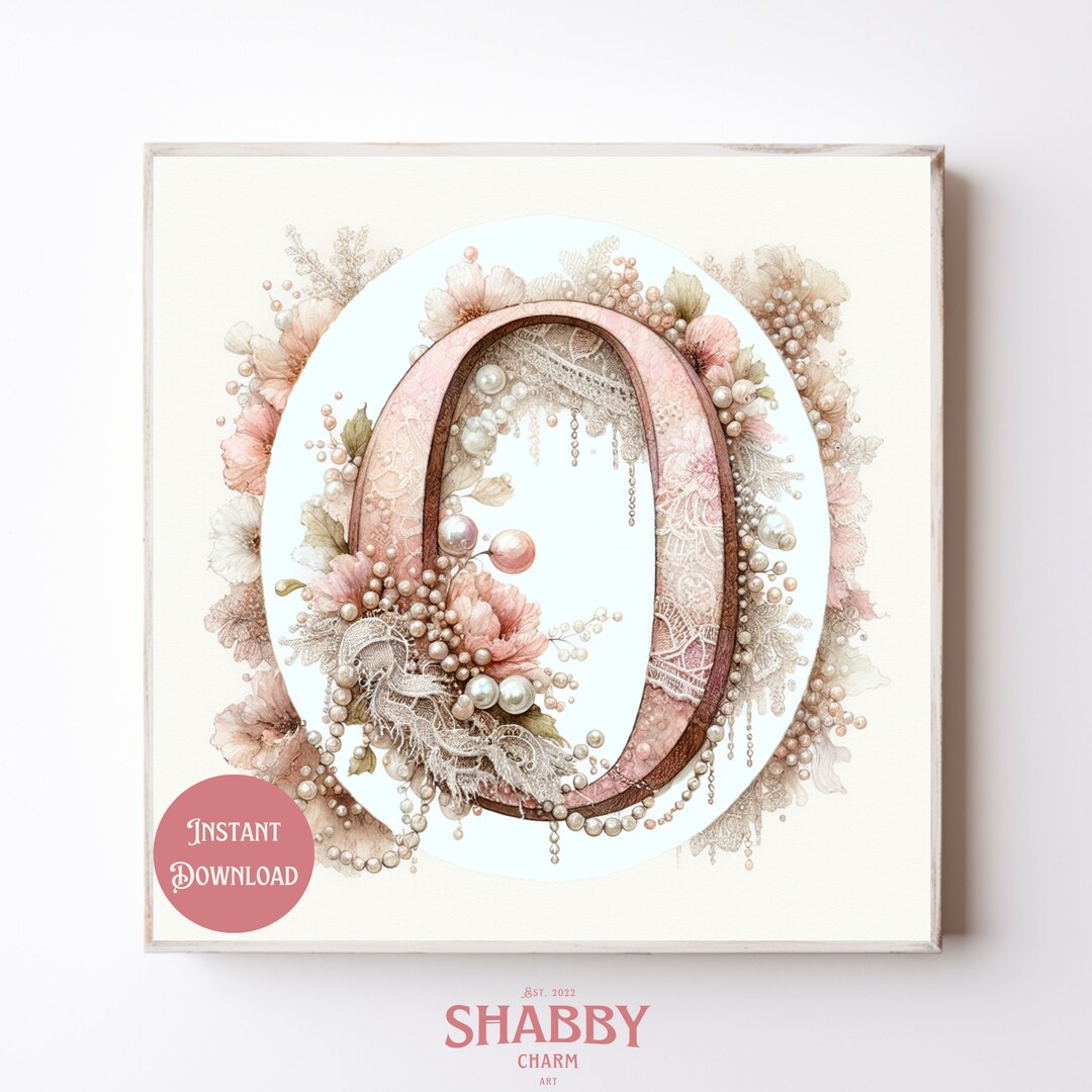 Monogram Wall Art, Monogram Alphabet, Nursery Wall Art, Personalized ...