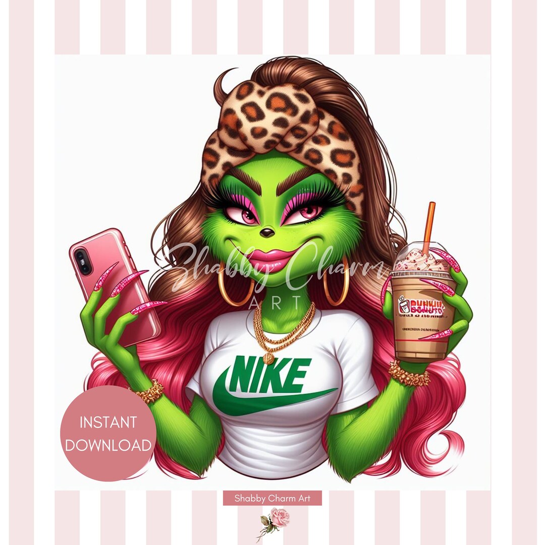 Grinch Wall Art Pink Grinch Grinch Download Pink Grinch - Etsy