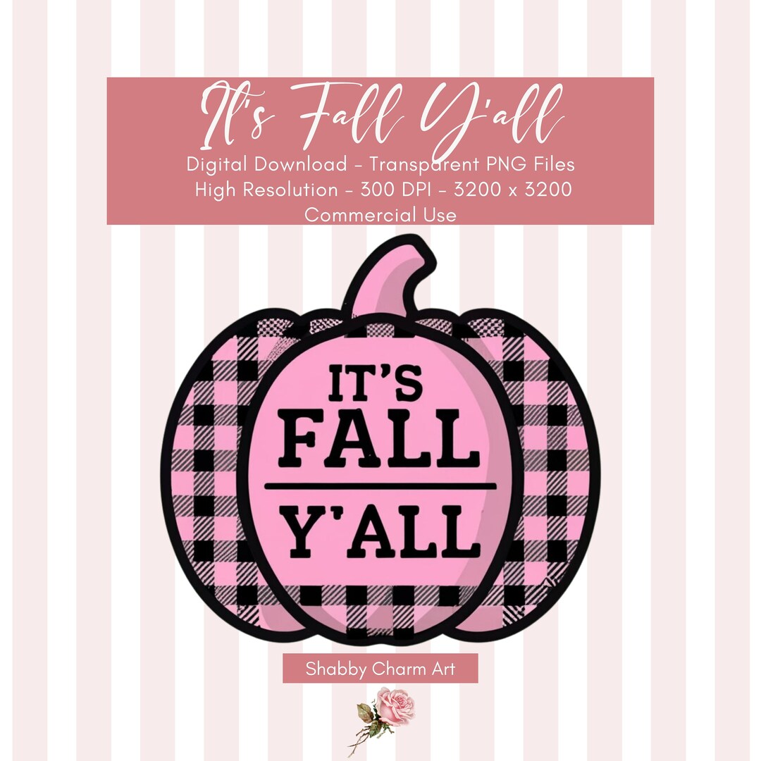 It's Fall Yall Pink Pumpkin Clipart Pink Pumpkin PNG It's Fall Yall PNG ...