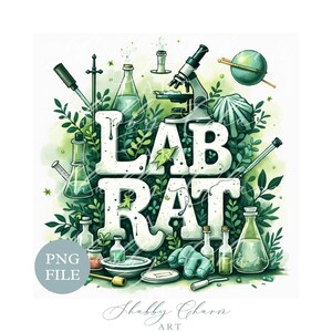 Lab Rat Png Sublimation Design Medical Laboratory Instant Download Lab ...