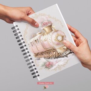 Pink Train Train Printable 8x10 Christmas Print Shabby Pink Christmas ...