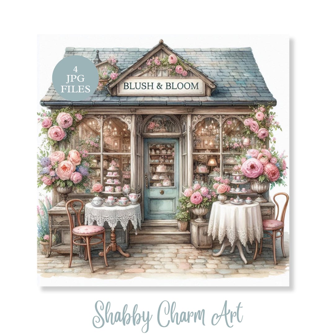 Shabby Chic Bakery Clipart: Vintage French Patisserie (digital Download ...