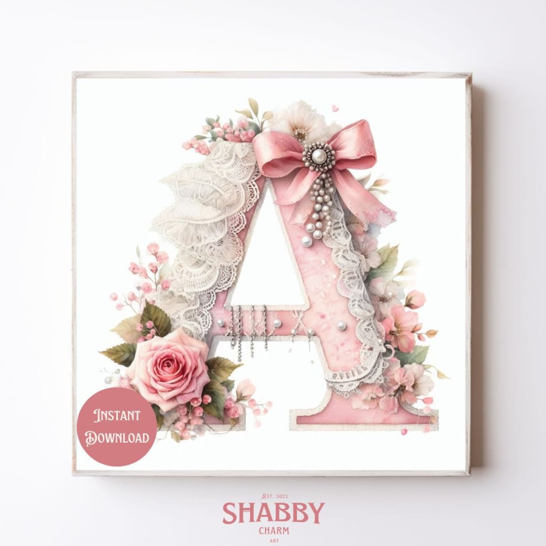 Letter A Wall Decor Letter A Decoration Monogram Wall Art Initial Wall ...