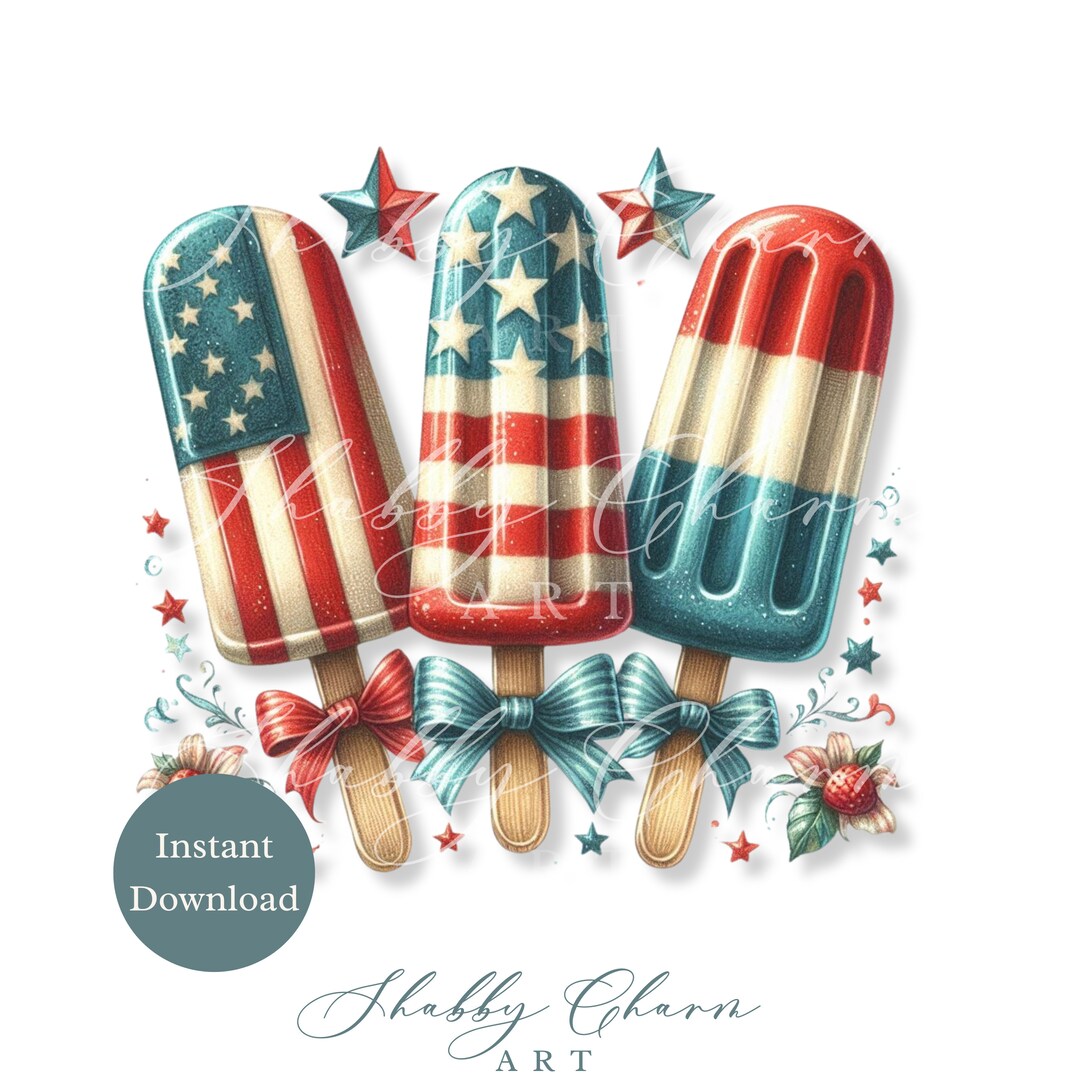 USA Popsicle PNG American Flag Clipart Patriotic Graphic Transparent ...