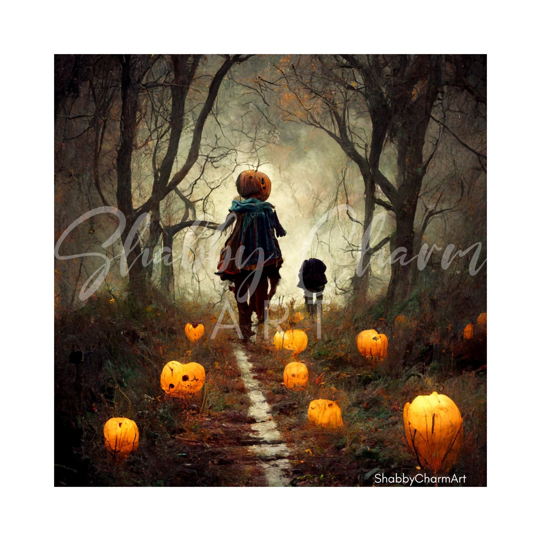 Spooky Haunted Trail Wall Art Instant Digital Download - Etsy