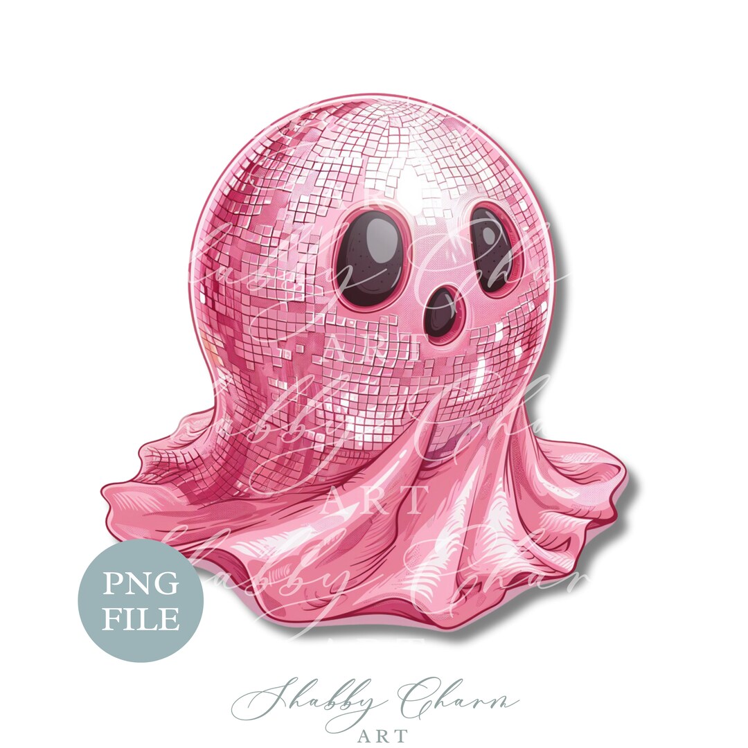 Disco Ghost Png Sublimation Design Pink Halloween Png Pumpkin Season ...