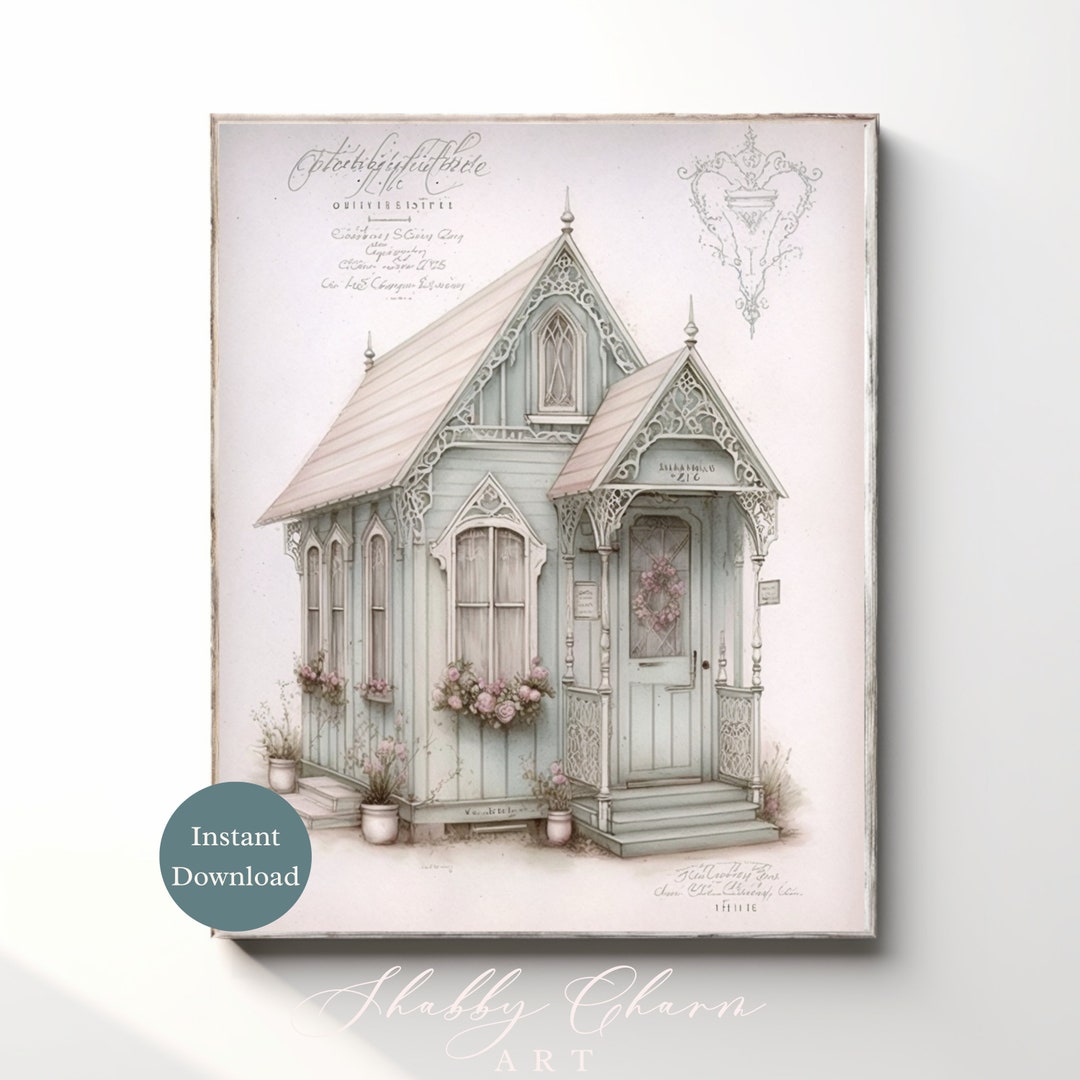 Shabby Chic Cottage Building Diagram Shabby Chic House Plans Vintage ...